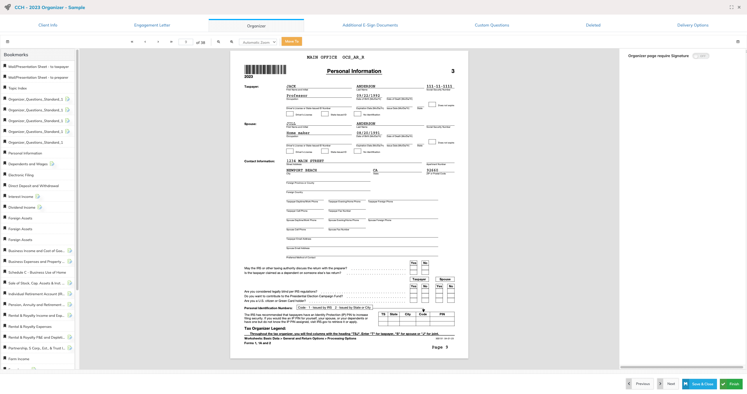 SafeSend One - Organizers